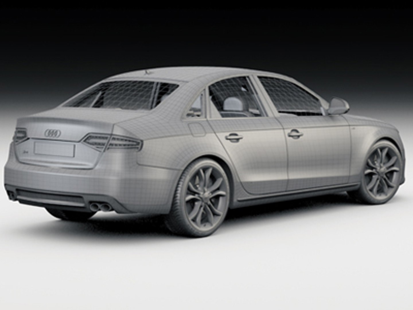 2009 Audi S4 3d Model
