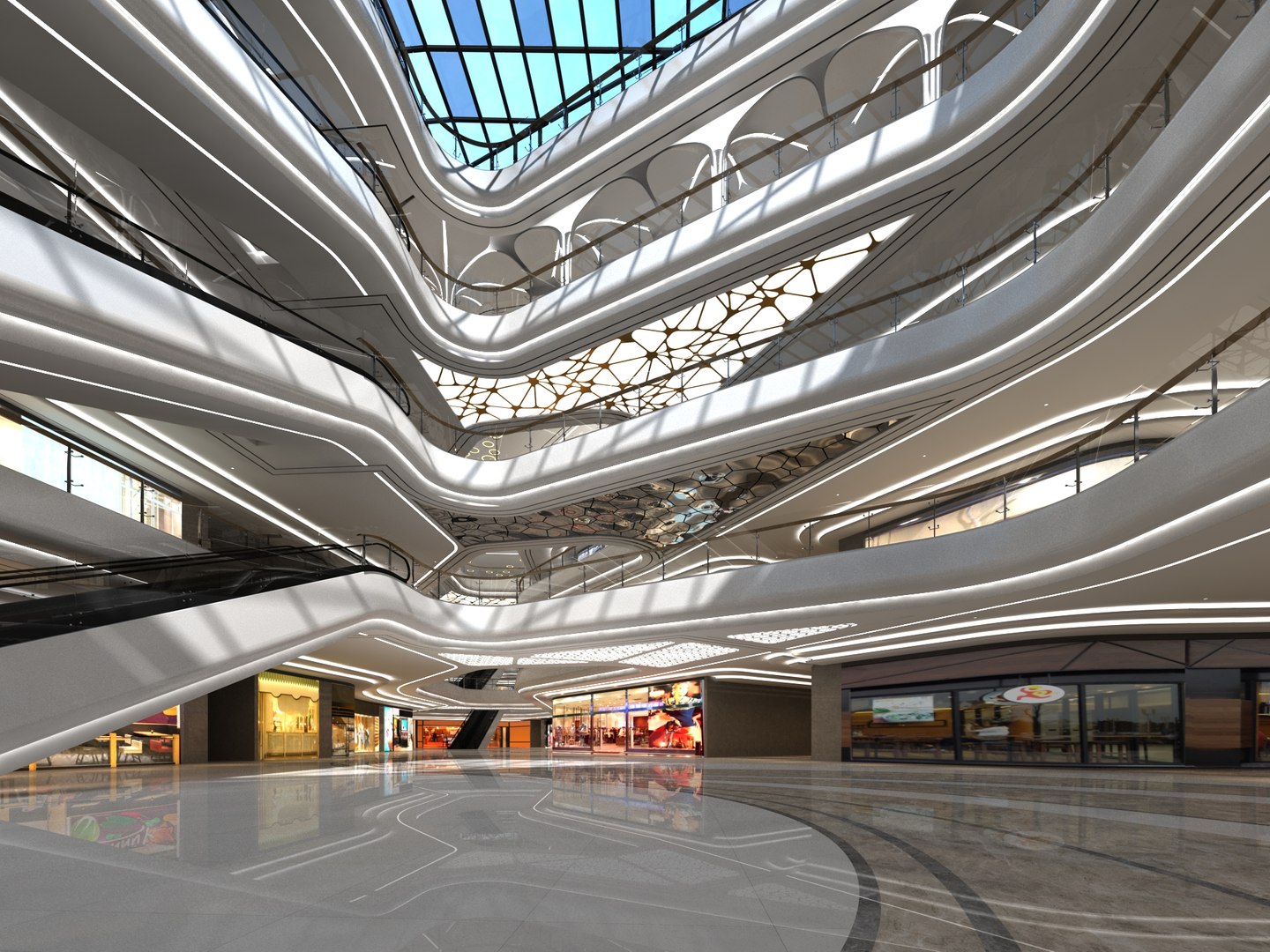 Shopping Mall 02 3D Model - TurboSquid 2156697