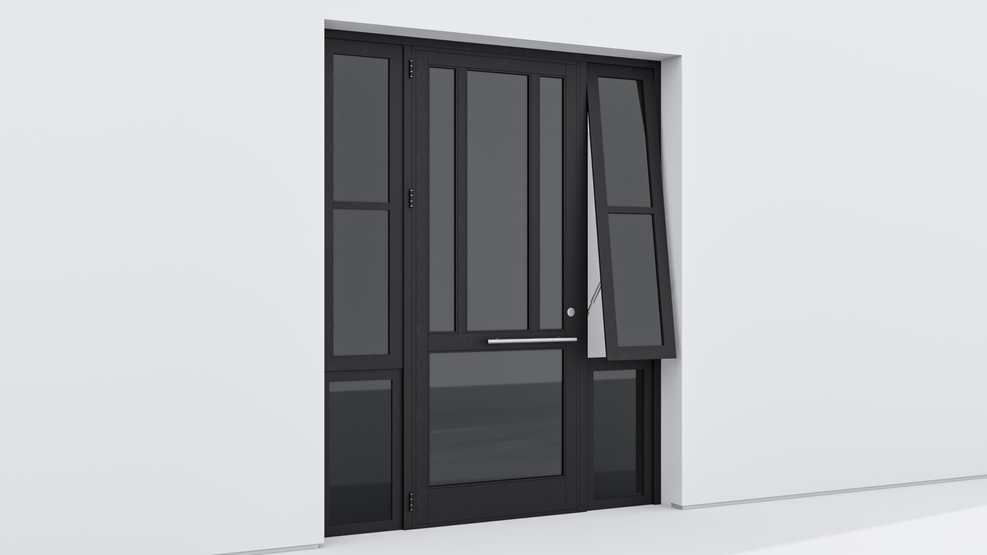 3D Aluminium door 212 - TurboSquid 2041813
