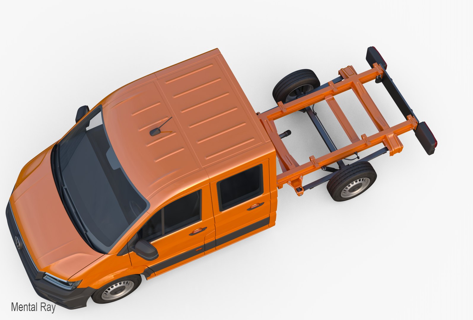 3D Volkswagen Crafter Double Cab Chassis 2017-2021 - TurboSquid 1841629