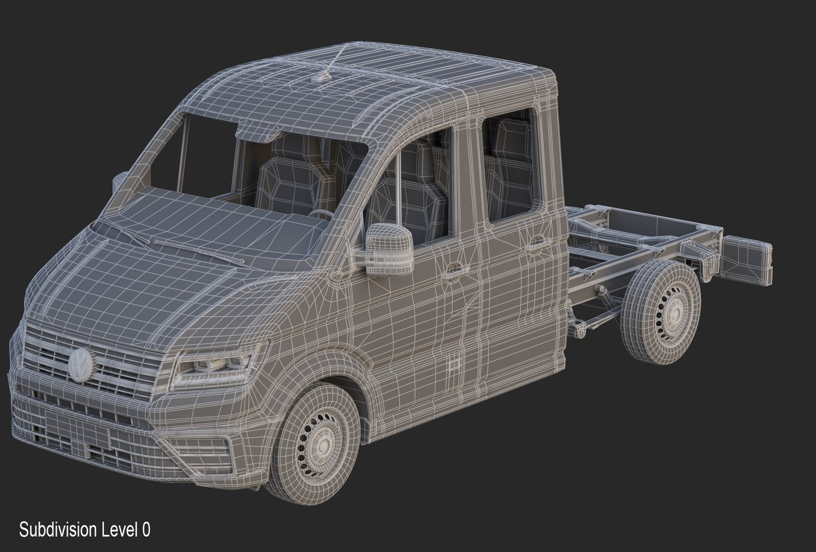3D Volkswagen Crafter Double Cab Chassis 2017-2021 - TurboSquid 1841629