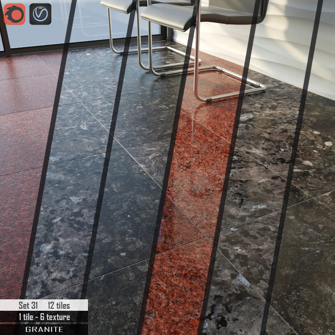 Tile Cosmo Stone Set 3D Model - TurboSquid 1276811