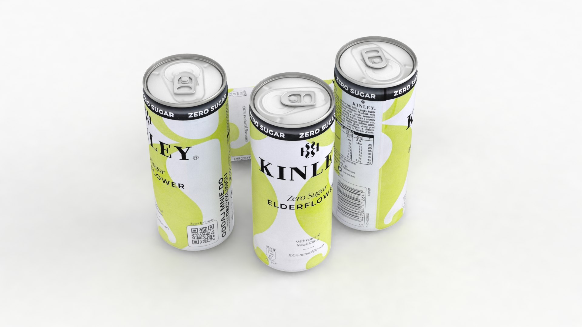 3D Beverage Can Kinley Zero Sugar Elderflower 330ml 2023 - TurboSquid ...