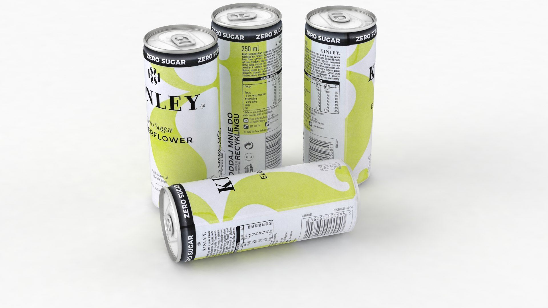 3D Beverage Can Kinley Zero Sugar Elderflower 330ml 2023 - TurboSquid ...