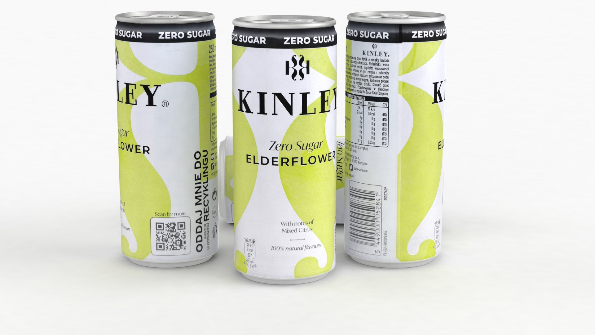 3D Beverage Can Kinley Zero Sugar Elderflower 330ml 2023 - TurboSquid ...