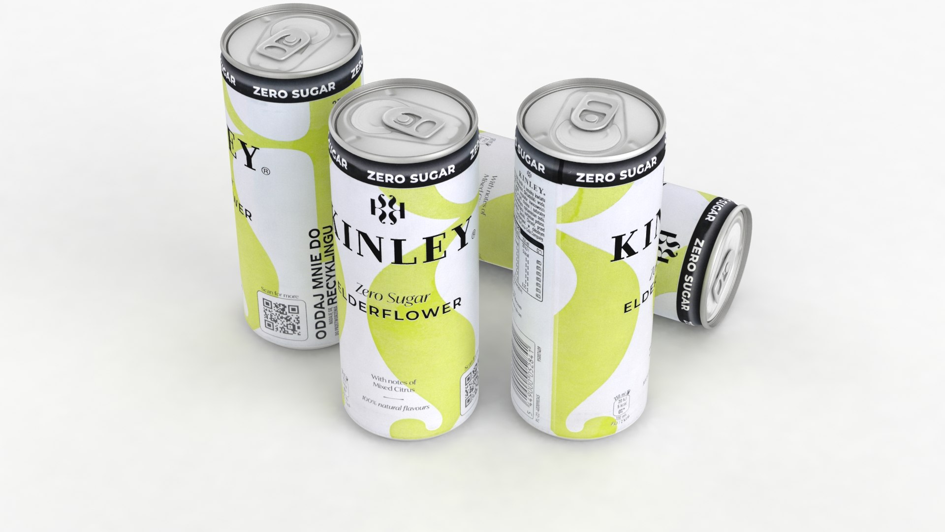 3D Beverage Can Kinley Zero Sugar Elderflower 330ml 2023 - TurboSquid ...