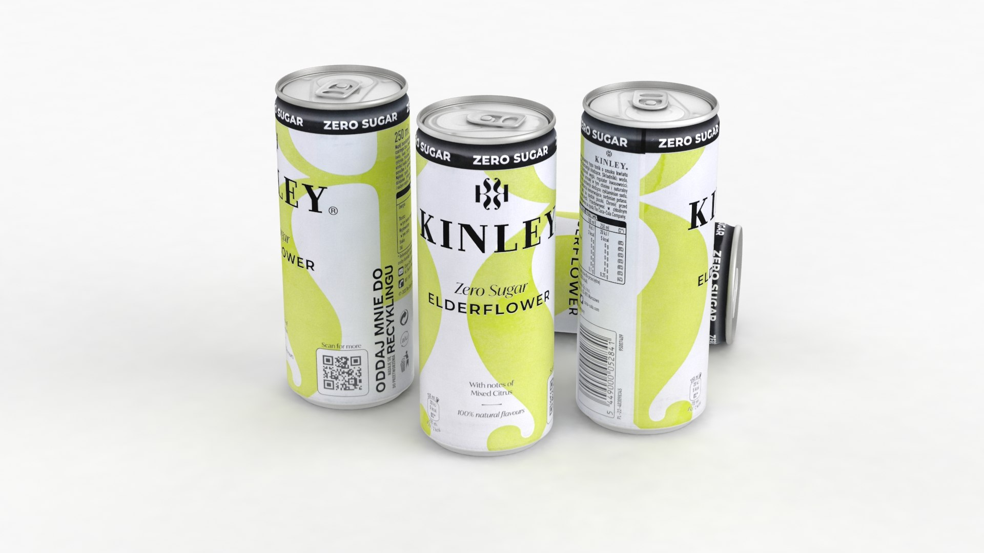 3D Beverage Can Kinley Zero Sugar Elderflower 330ml 2023 - TurboSquid ...