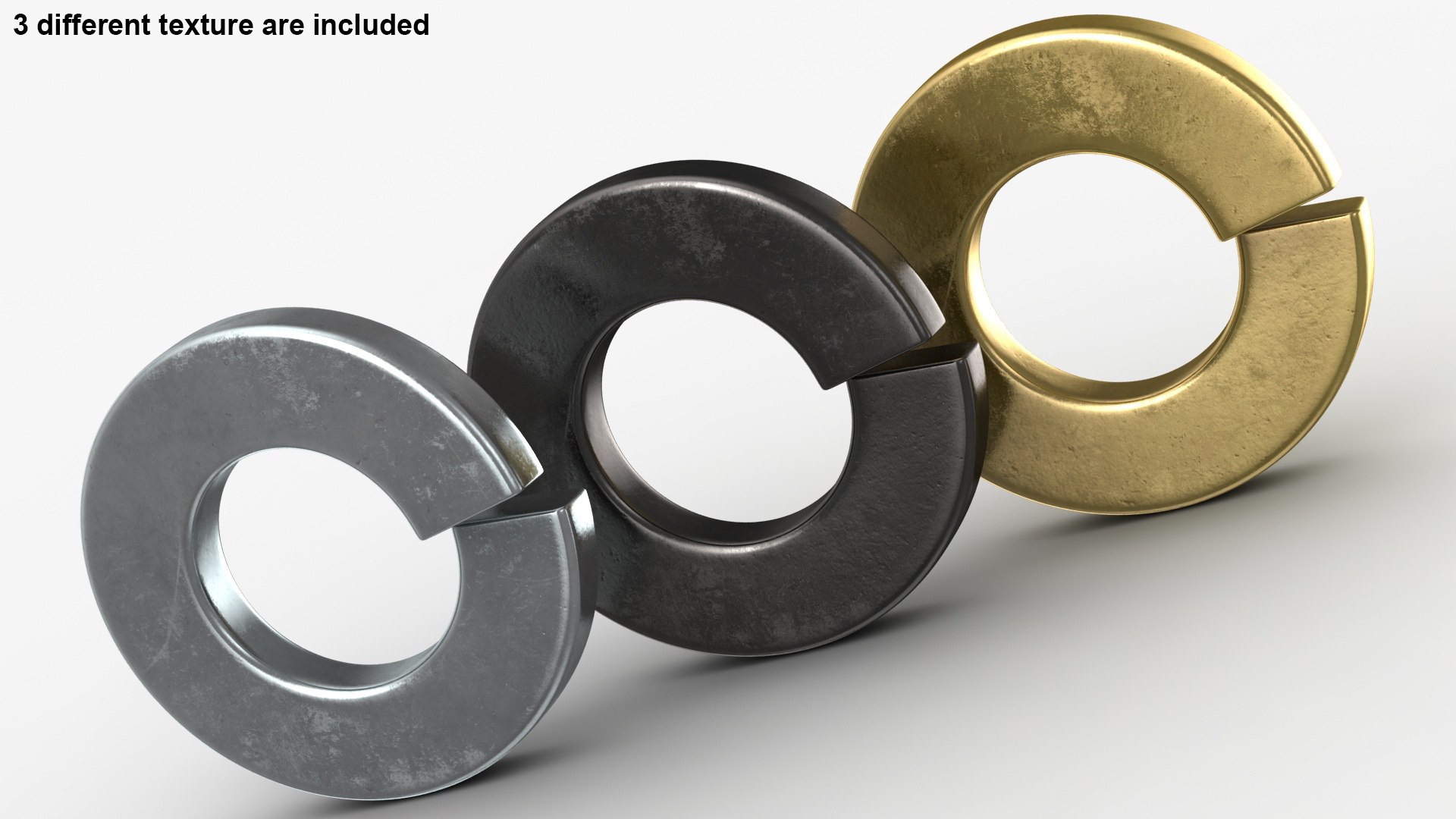 Split Washer 3D Model - TurboSquid 1646416