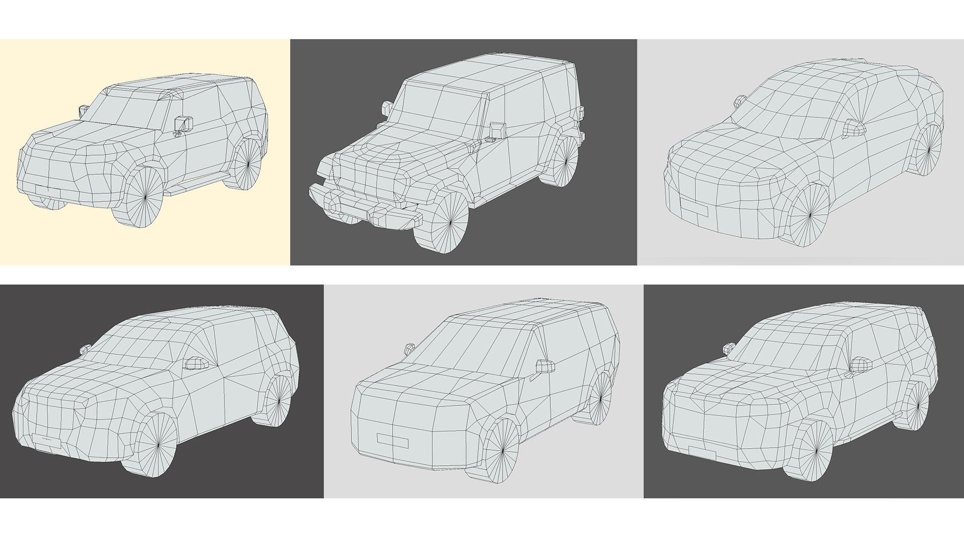 3D Low-Poly Car Pack 001 - SUV Model - TurboSquid 2156244