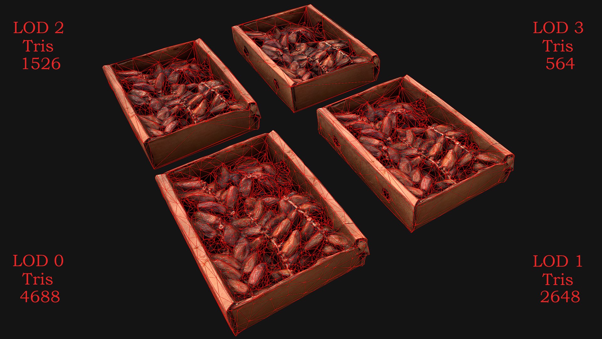 3D Dates Box Dried Fruits - TurboSquid 2208871