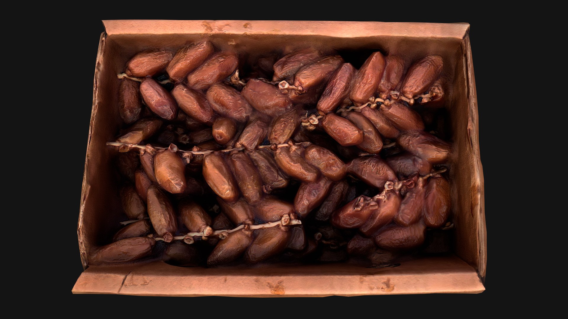 3D Dates Box Dried Fruits - TurboSquid 2208871