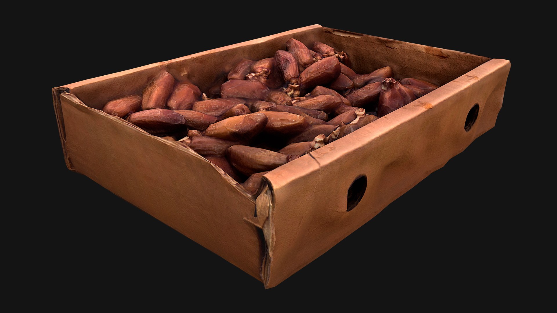 3D Dates Box Dried Fruits - TurboSquid 2208871