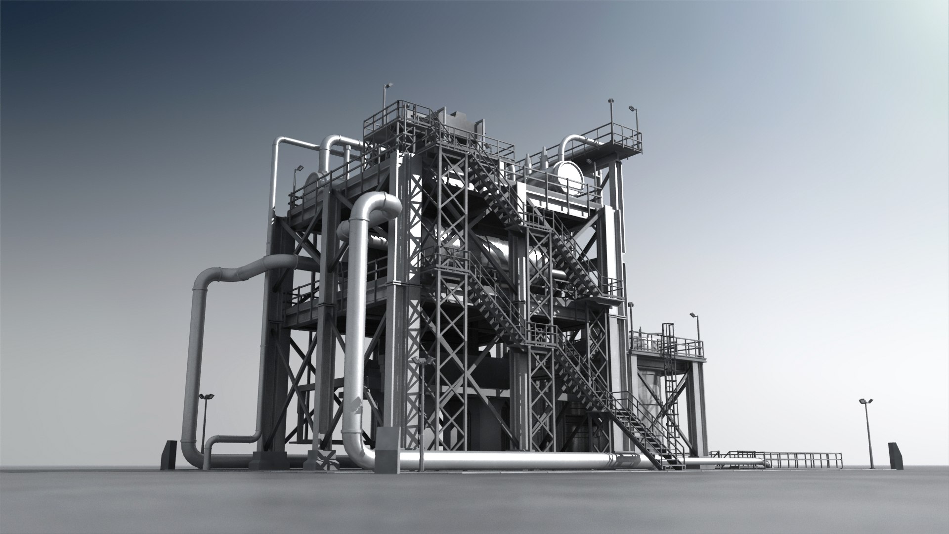 3D Metal Refinery Part 05 Model - TurboSquid 2049589