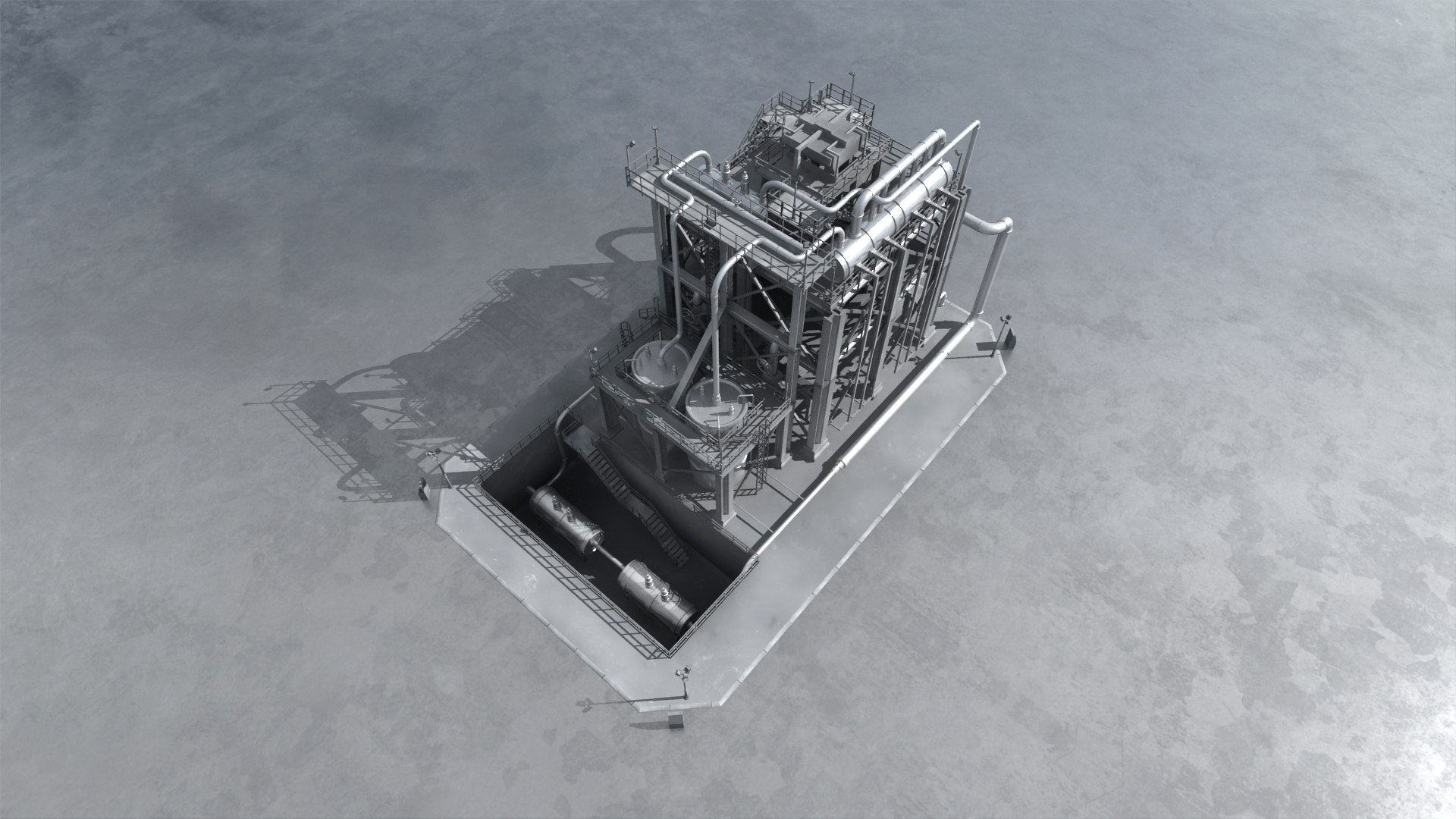 3D Metal Refinery Part 05 Model - TurboSquid 2049589