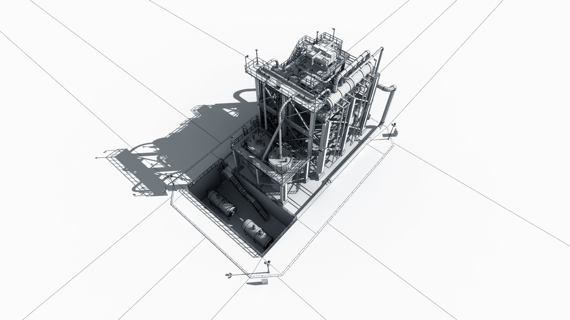 3D Metal Refinery Part 05 Model - TurboSquid 2049589