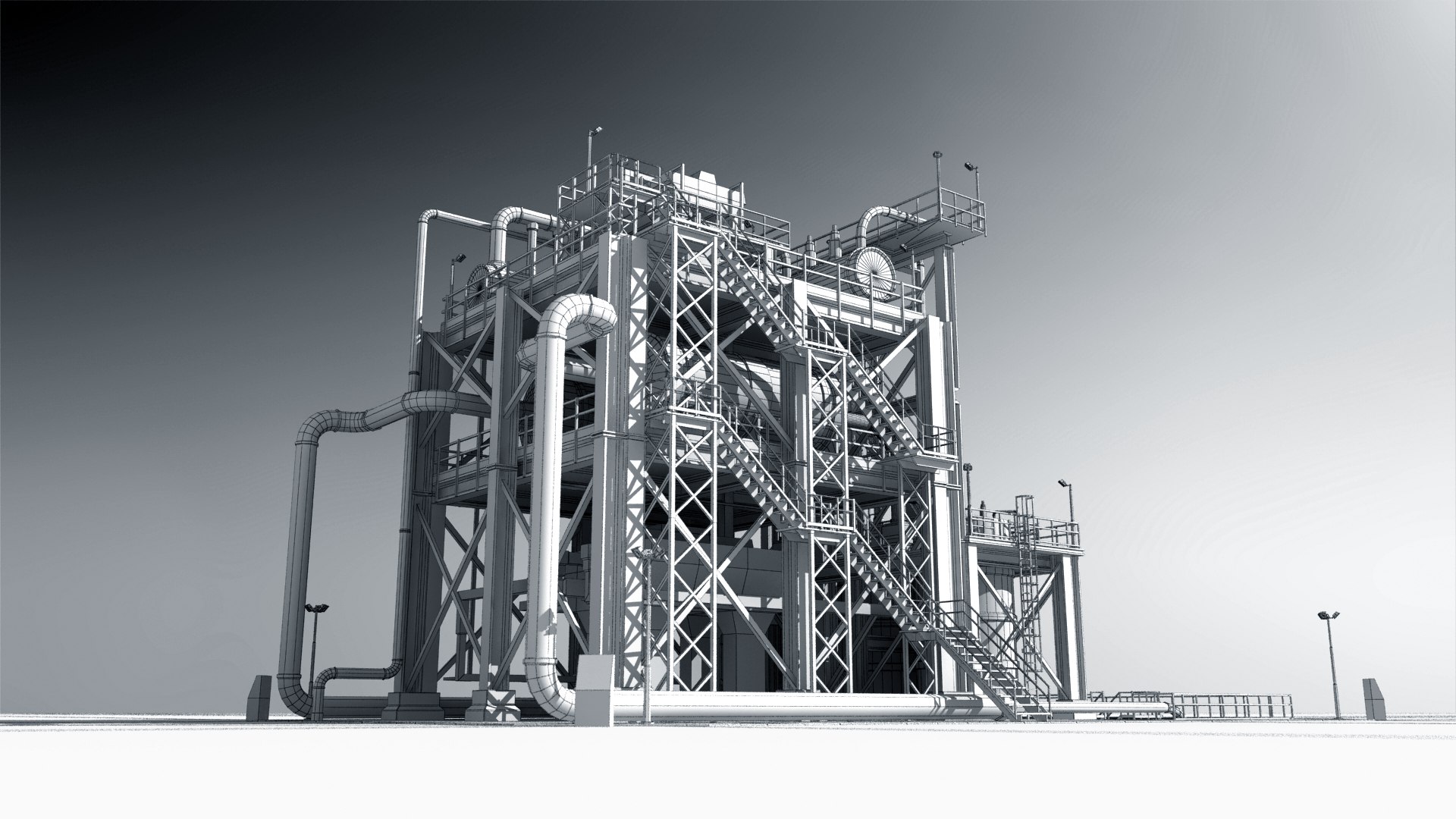 3D Metal Refinery Part 05 Model - TurboSquid 2049589