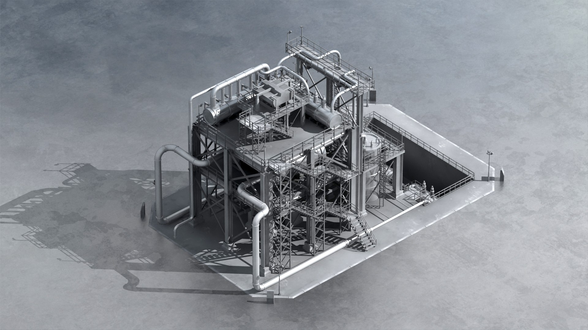 3D Metal Refinery Part 05 Model - TurboSquid 2049589