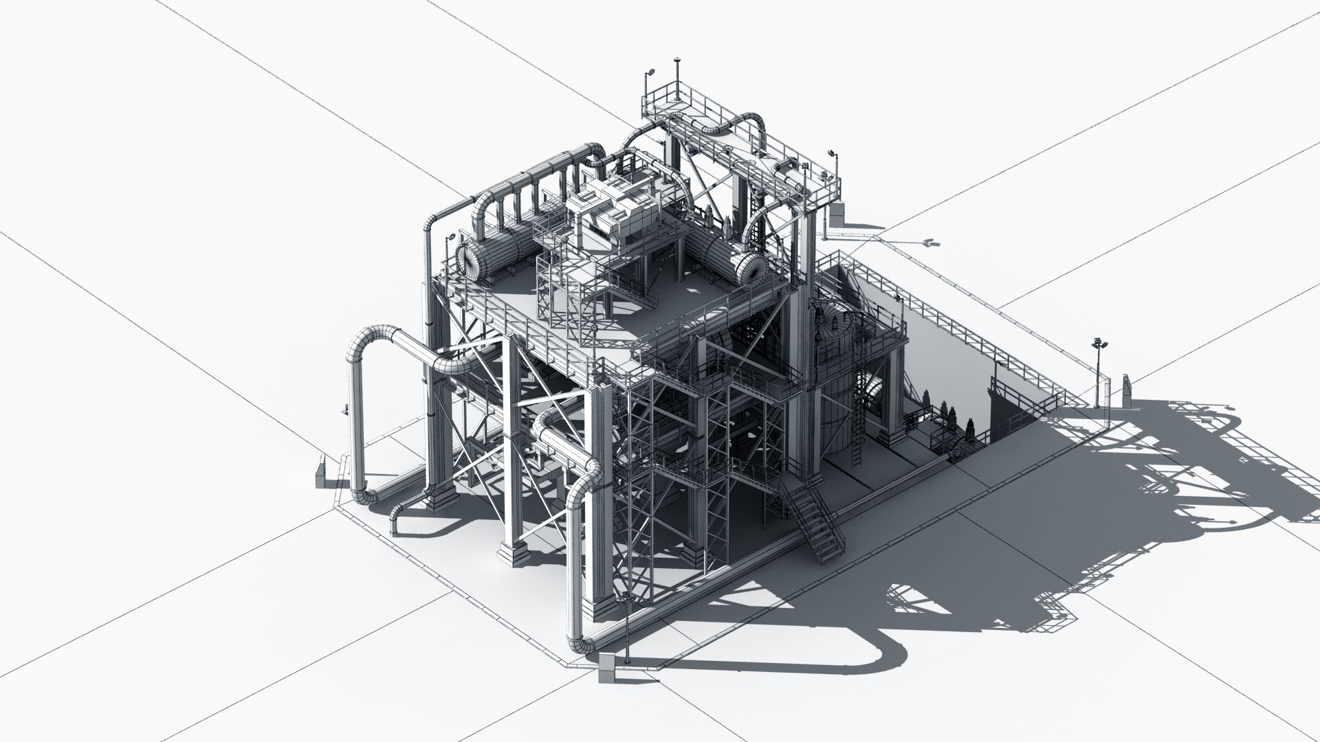 3D Metal Refinery Part 05 Model - TurboSquid 2049589