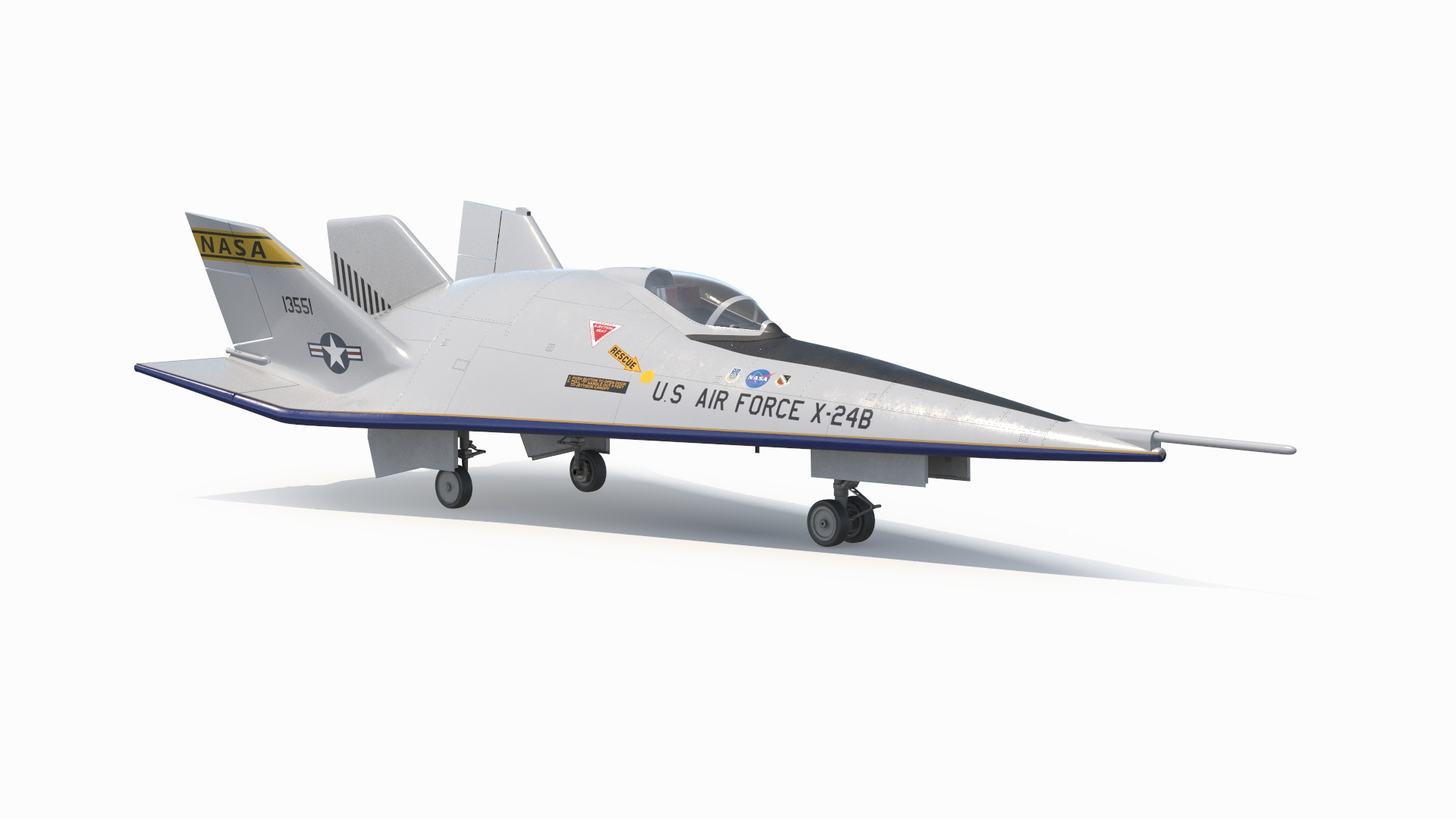 Experimental Aircraft Martin Marietta X-24B Simplified 3D Model ...