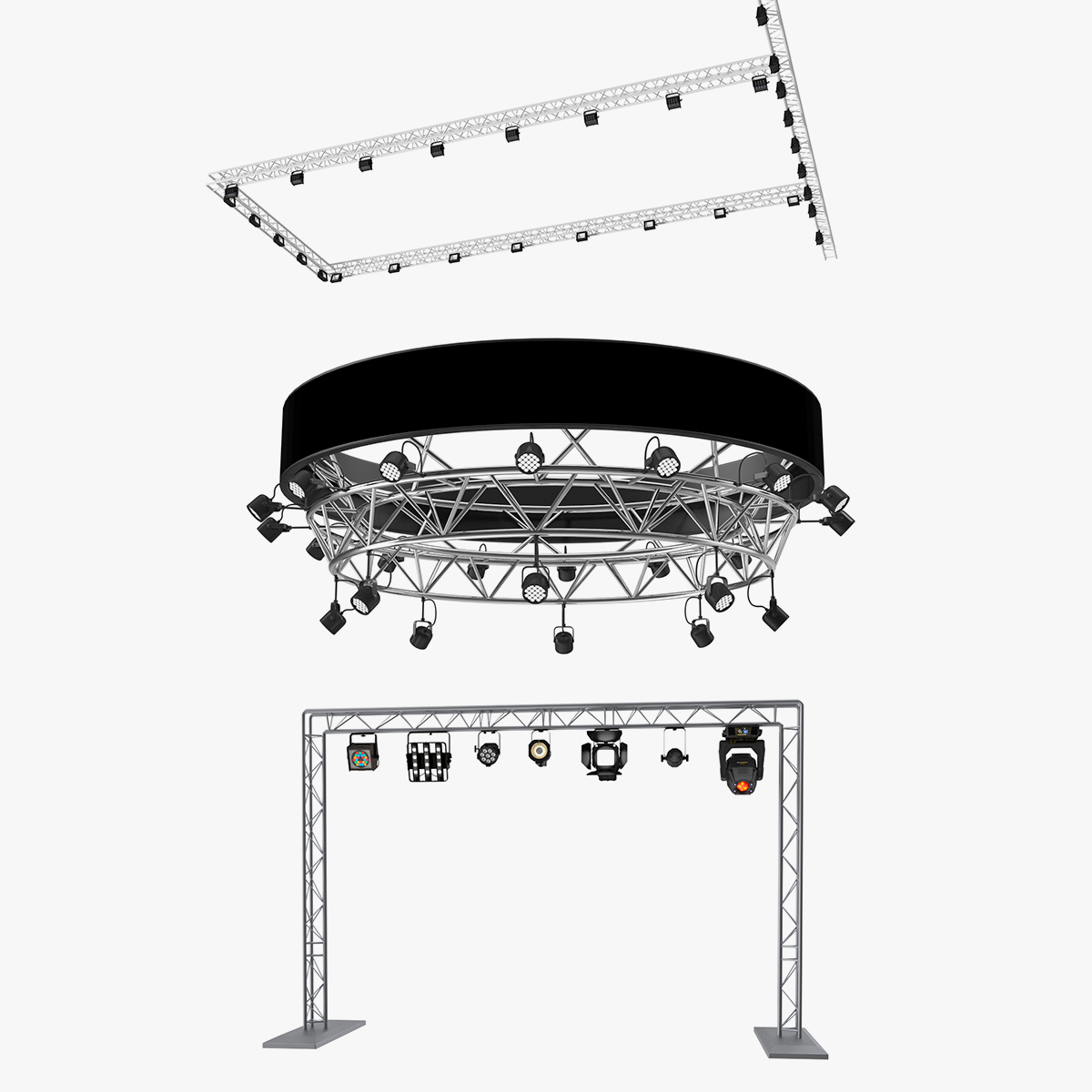 modelo 3d Colección de sistemas de luces para espectáculos - TurboSquid ...