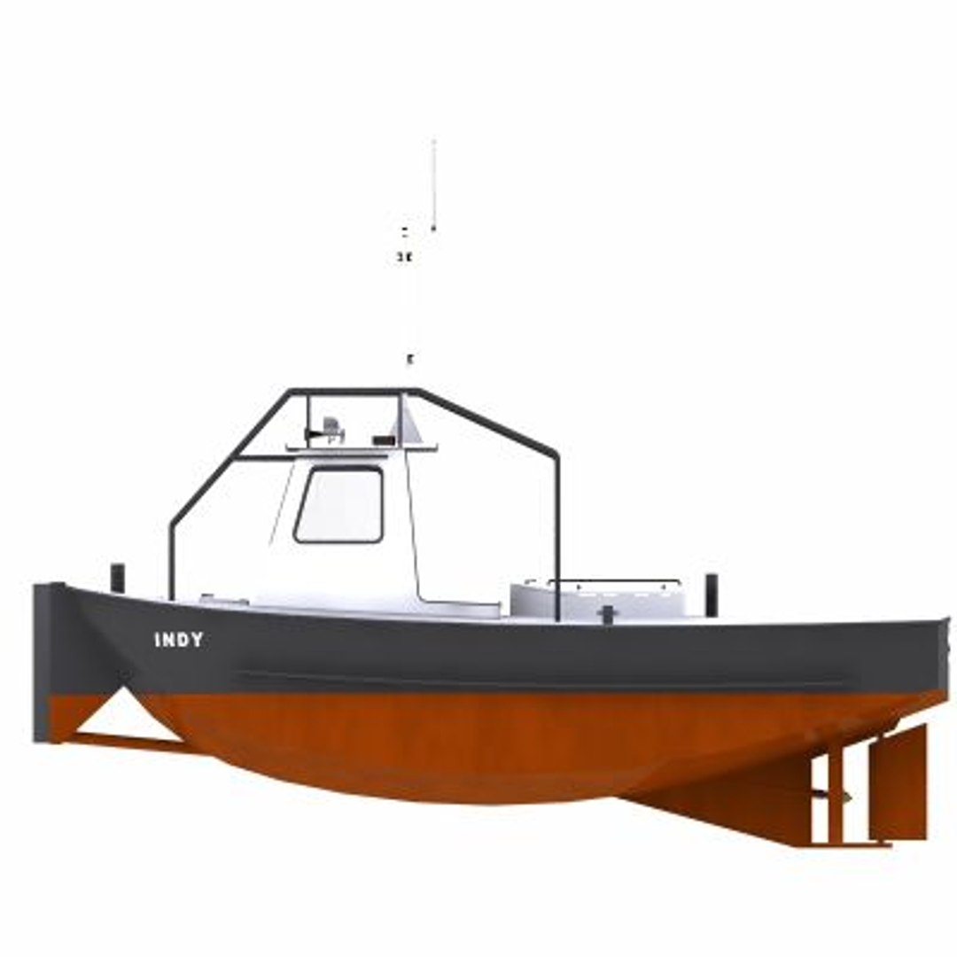 Push Tug Boat Harbour 3d Model