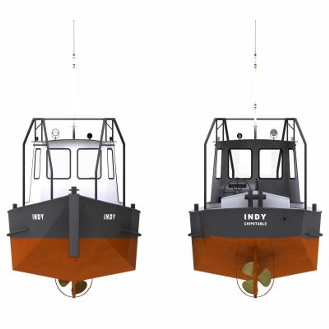 Push Tug Boat Harbour 3d Model
