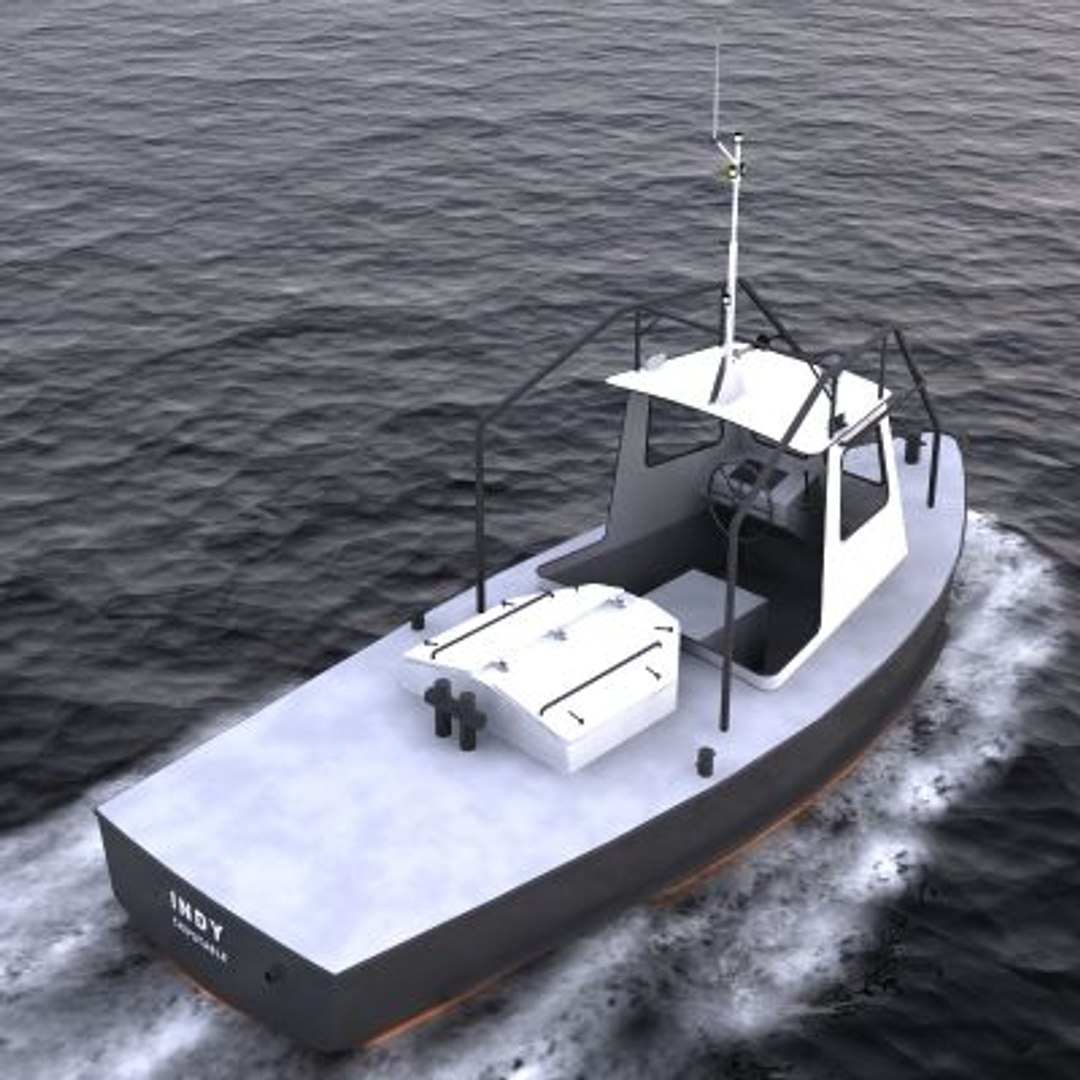 Push Tug Boat Harbour 3d Model