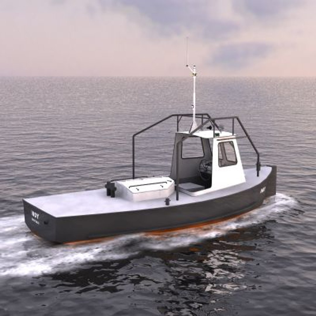 Push Tug Boat Harbour 3d Model