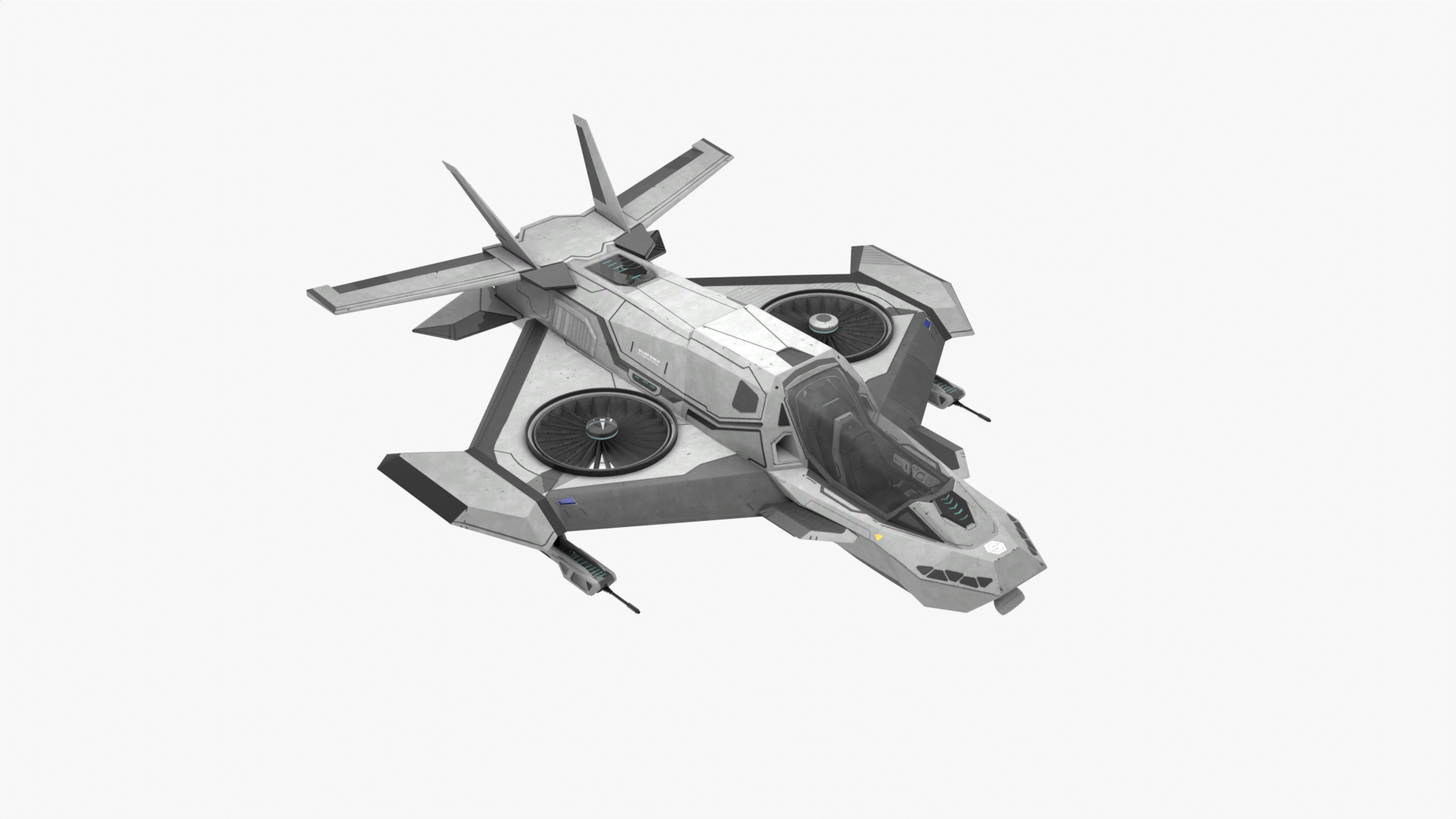 Sci-Fi Aircraft 3D Model - TurboSquid 2229334