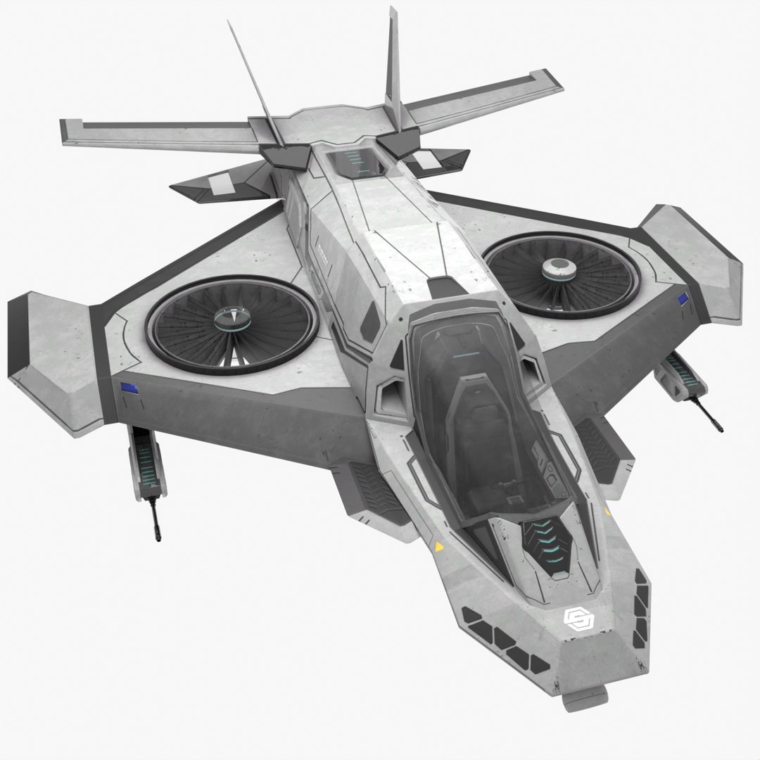 Sci-Fi Aircraft 3D Model - TurboSquid 2229334