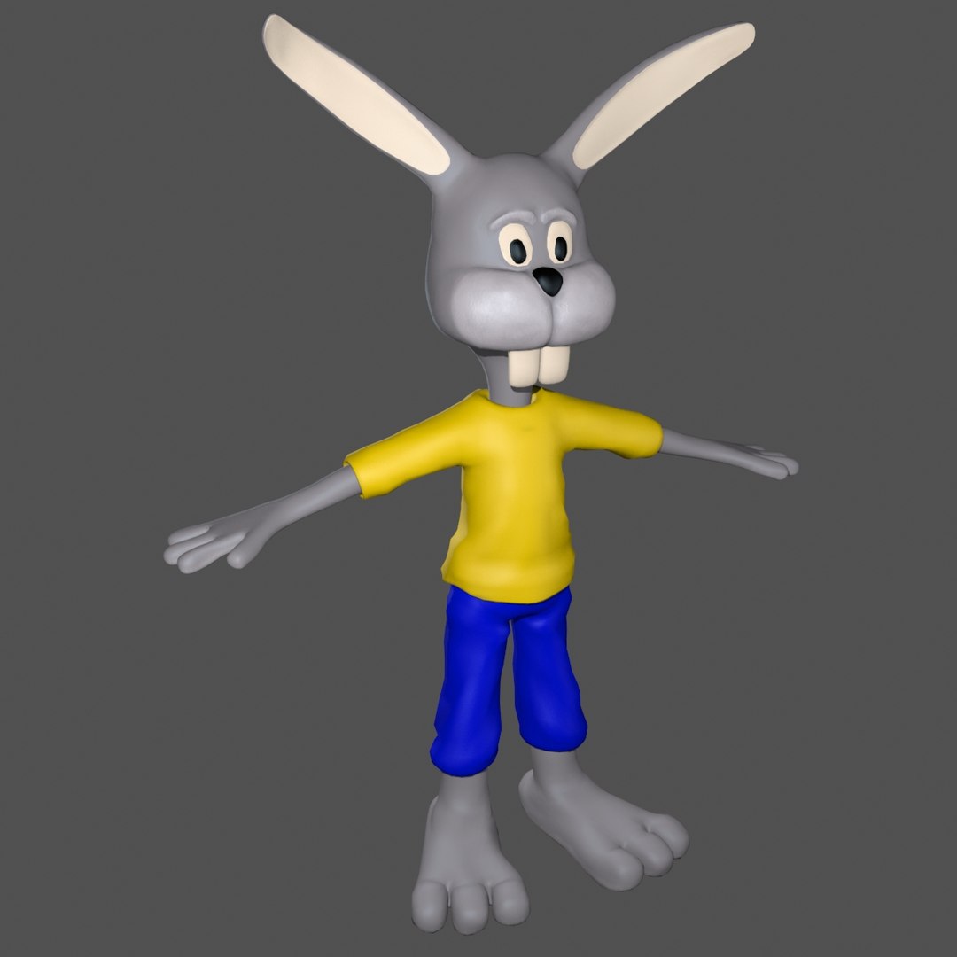 Funny Bunny 3d Model