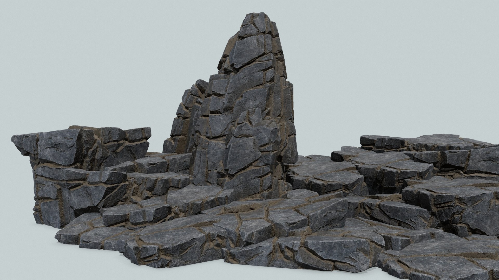 3D Model Cliff Rocks - TurboSquid 2216418