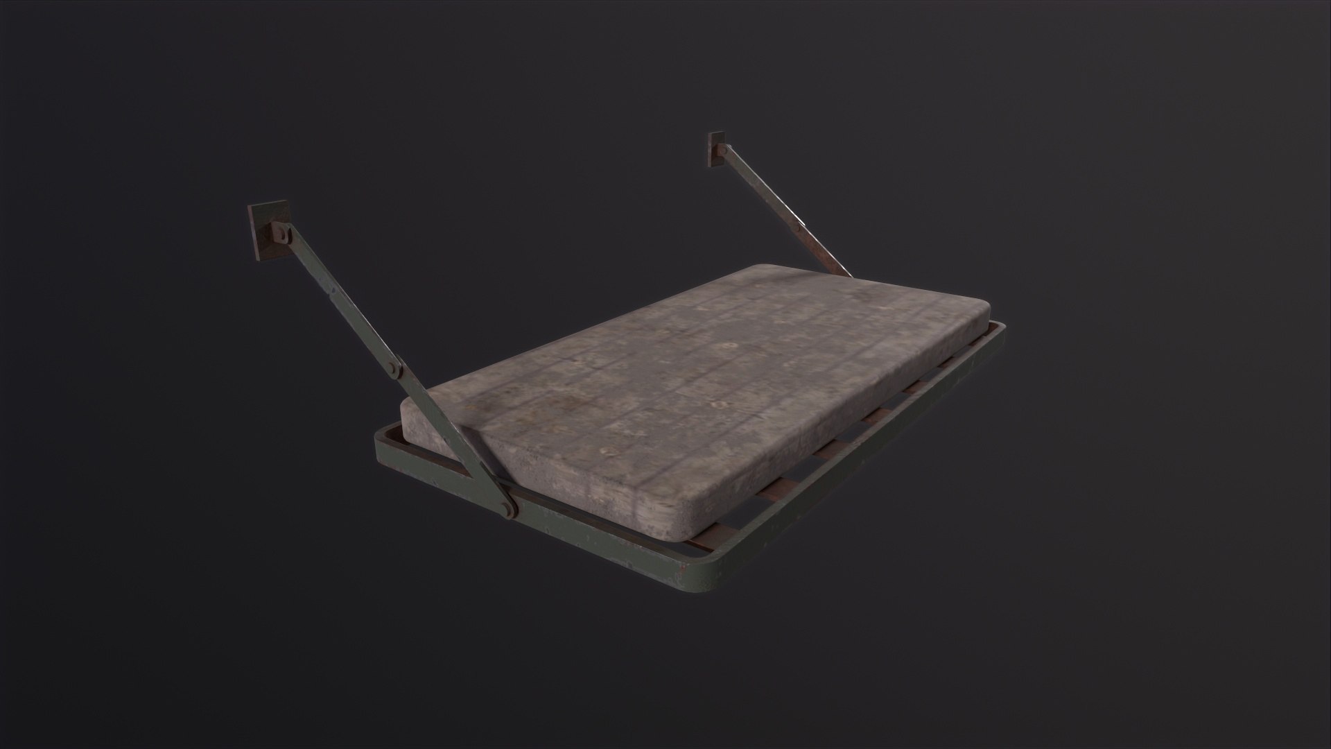 Old Prison Bed Model - TurboSquid 2138936