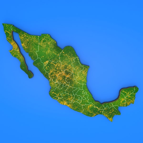 modelo 3d México detallado mapa del país - TurboSquid 1105123