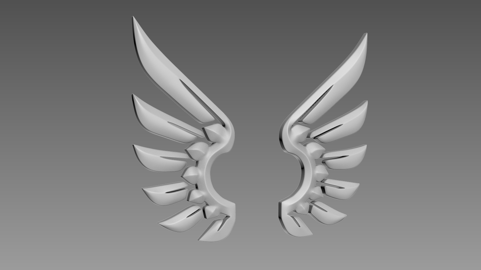 3D Wings Stylized Logo - TurboSquid 2139407