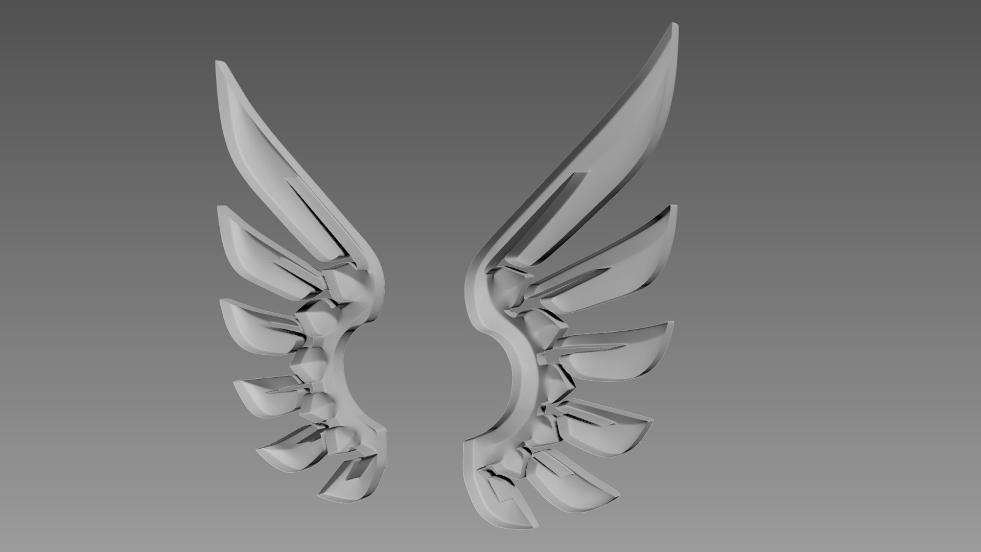 3D Wings Stylized Logo - TurboSquid 2139407