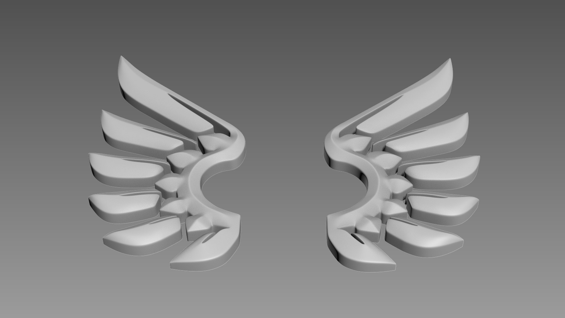 3D Wings Stylized Logo - TurboSquid 2139407
