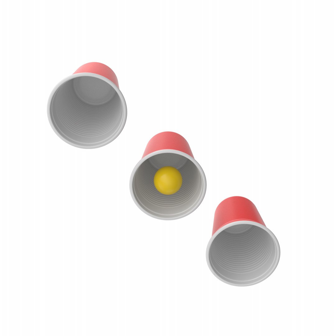 Ball Guessing Cup Game 3D Model - TurboSquid 2221775