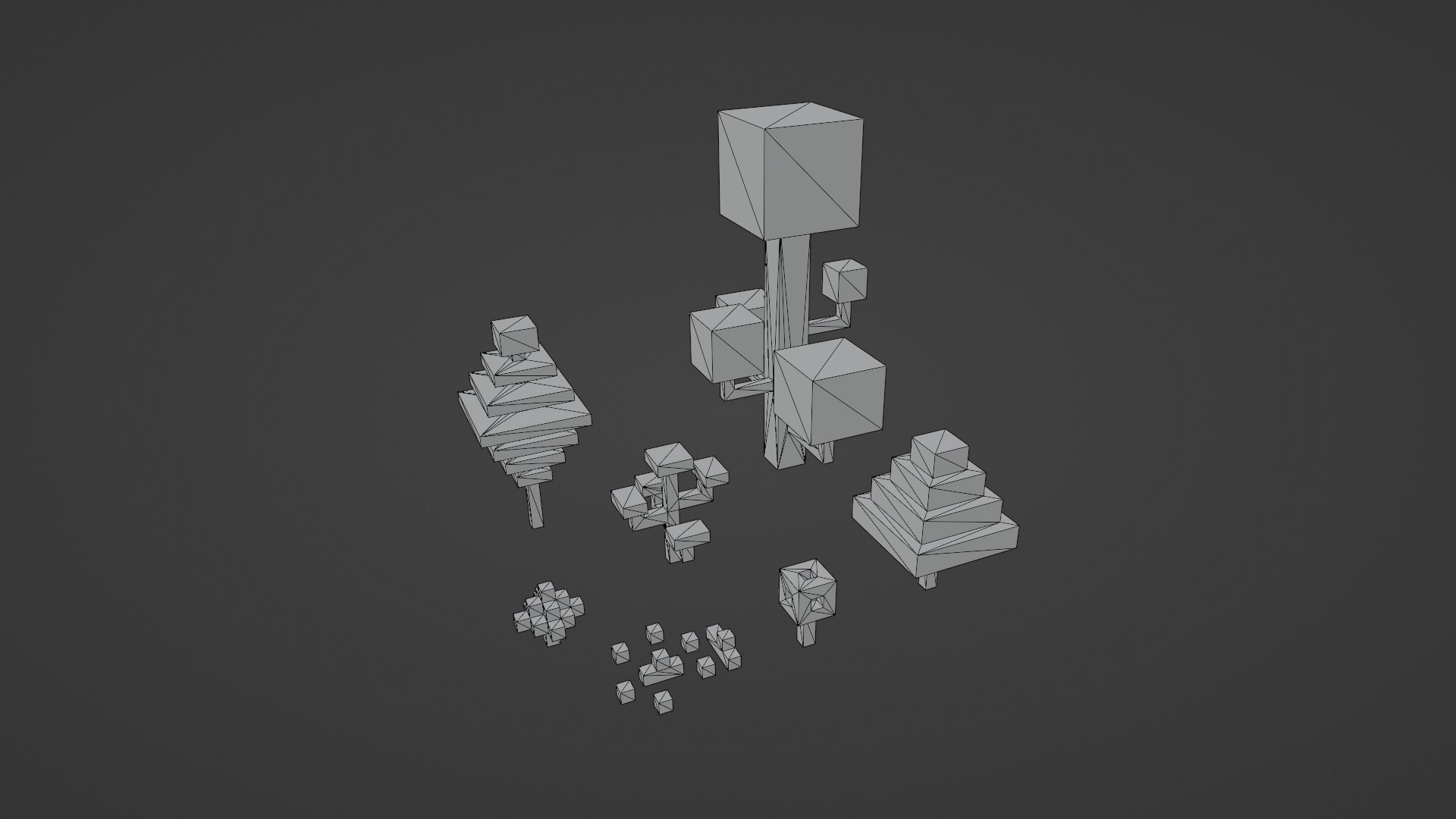 Isometric 3d Autumn Tree Set 3D Model - TurboSquid 1977137