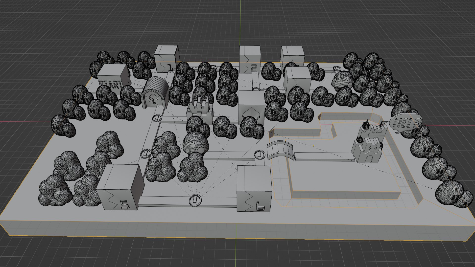 Super Mario Bros 3 Map Word 1 3D Model - TurboSquid 2036747