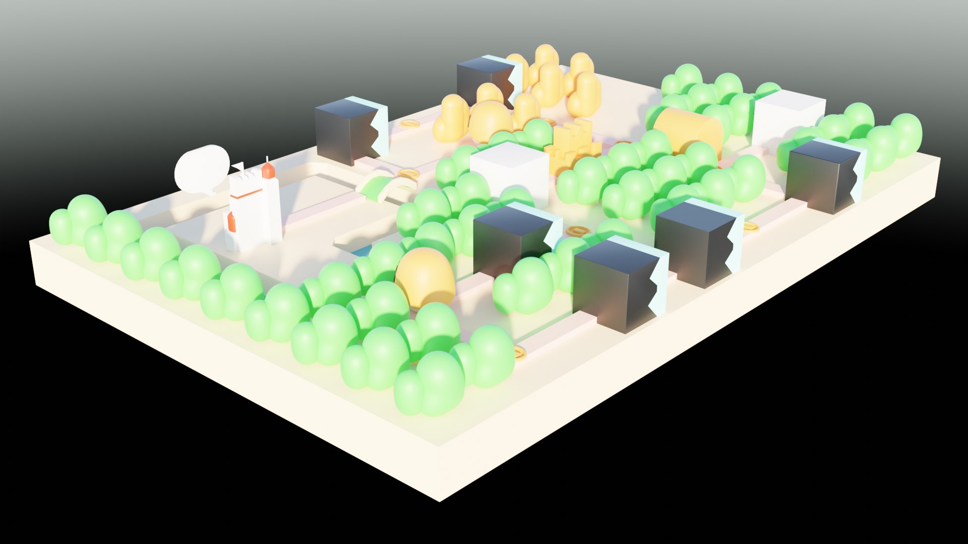 Super Mario Bros 3 Map Word 1 3D Model - TurboSquid 2036747