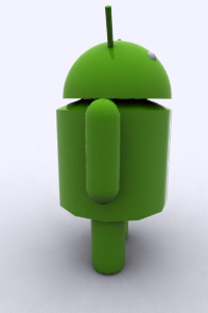 3d model green robot android google