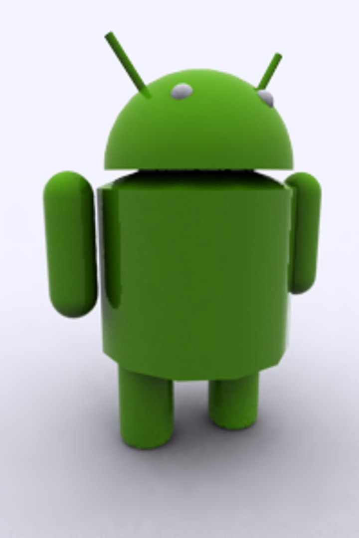 3d model green robot android google