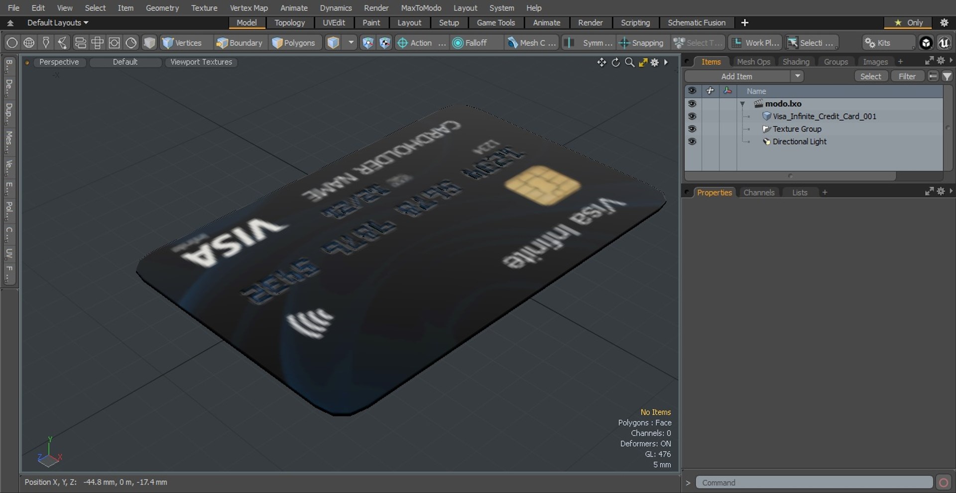Visa Infinite Credit Card Model - TurboSquid 2046423