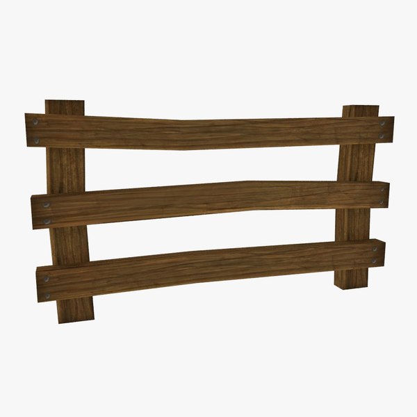 modelo 3d Conjunto de cerca de dibujos animados de baja poli ...