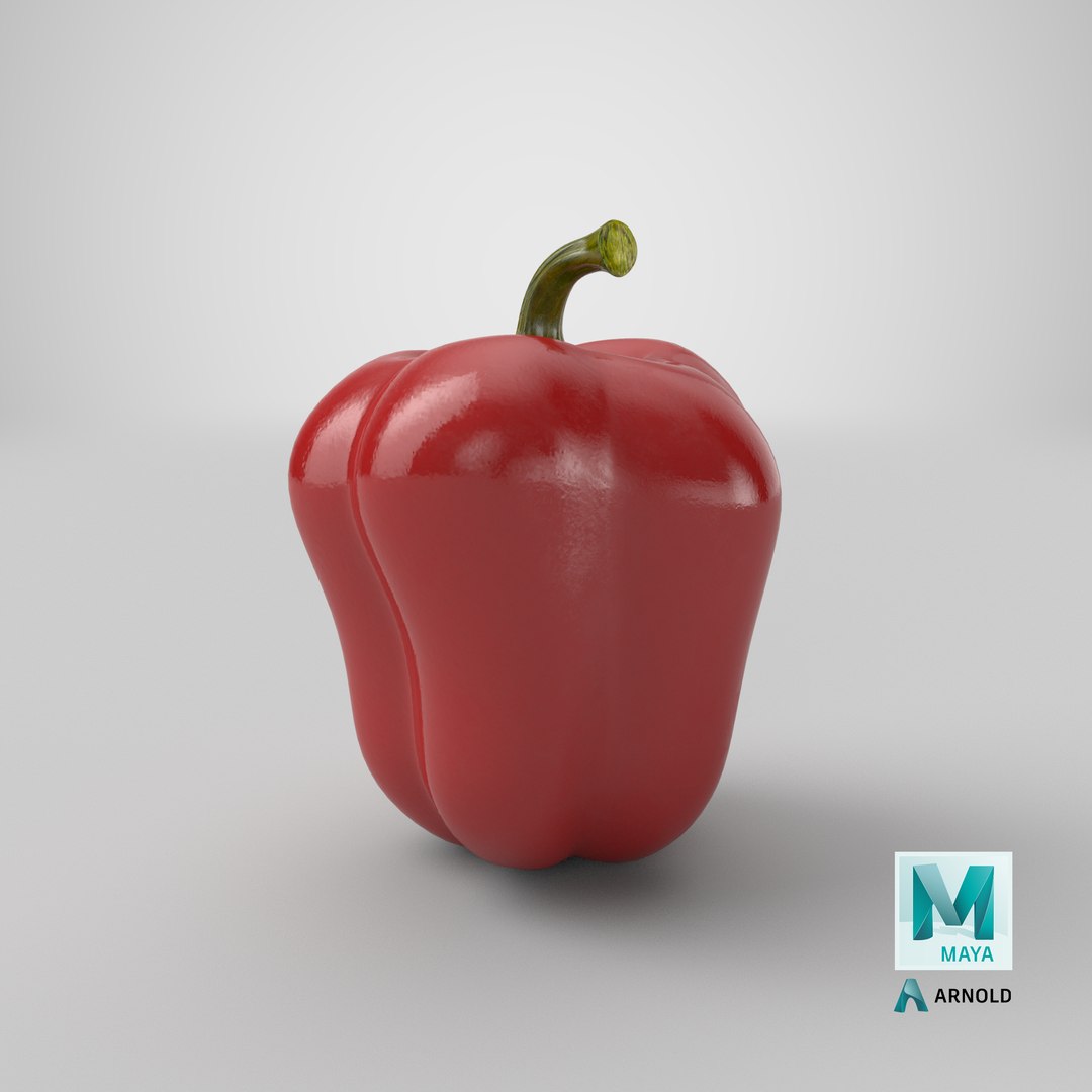 Detailed Red Pepper 3D Model - TurboSquid 2027206