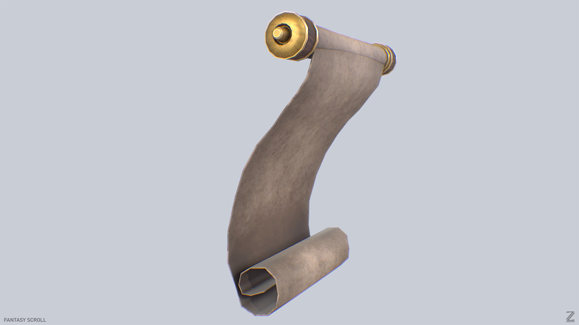 3D Fantasy Scroll - TurboSquid 2223435