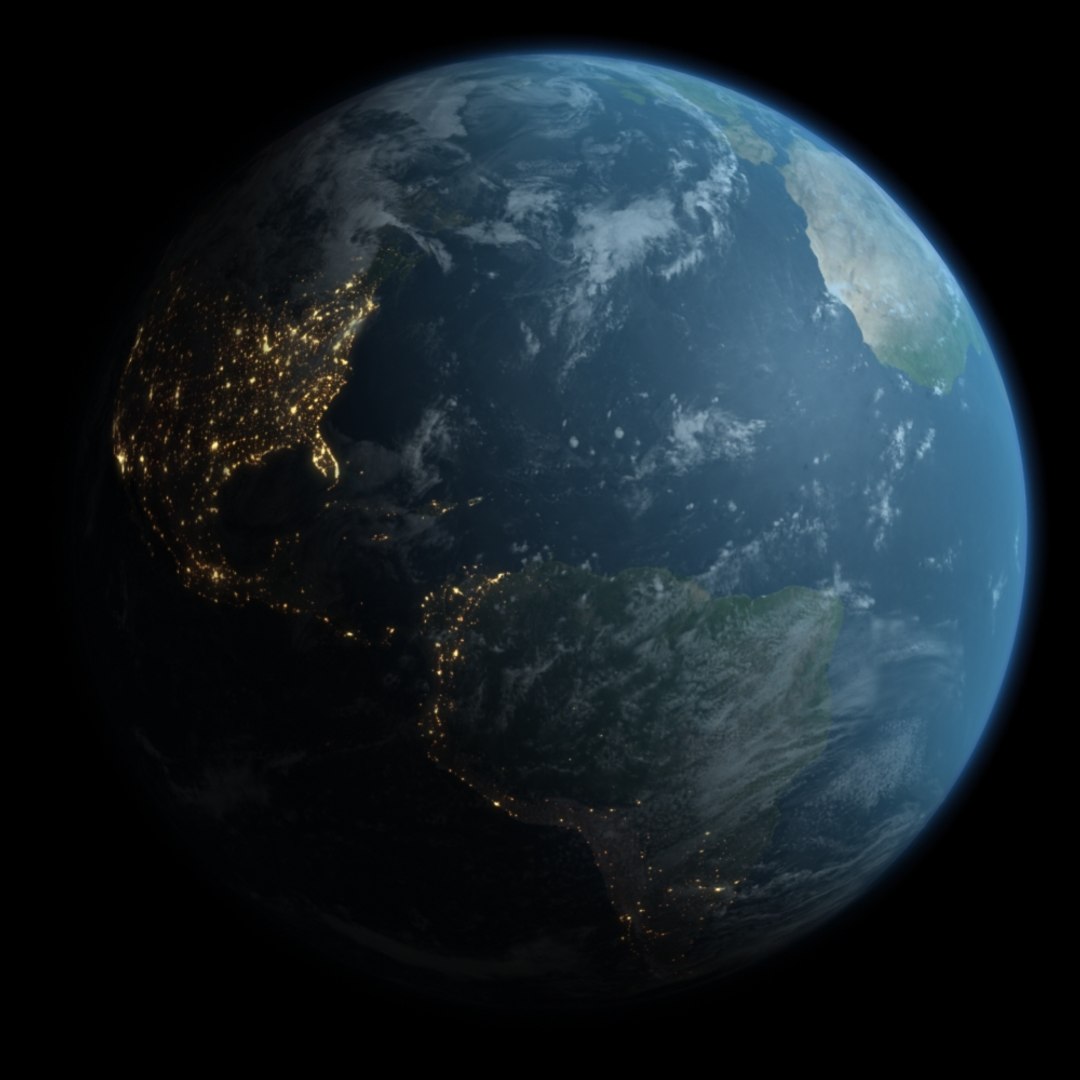 Realistic Earth 3d Model
