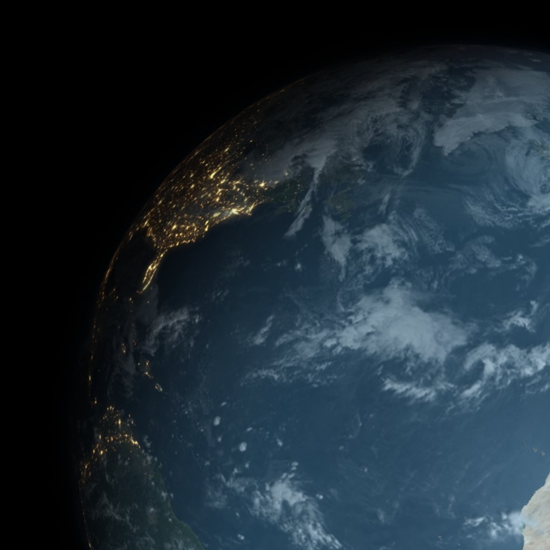 Realistic Earth 3d Model