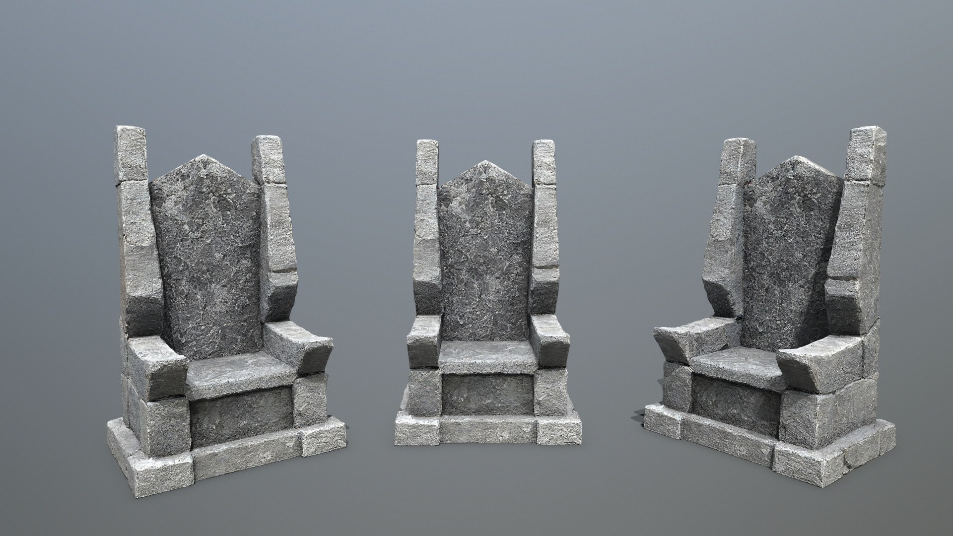 3D Stone Throne Model - TurboSquid 2273354